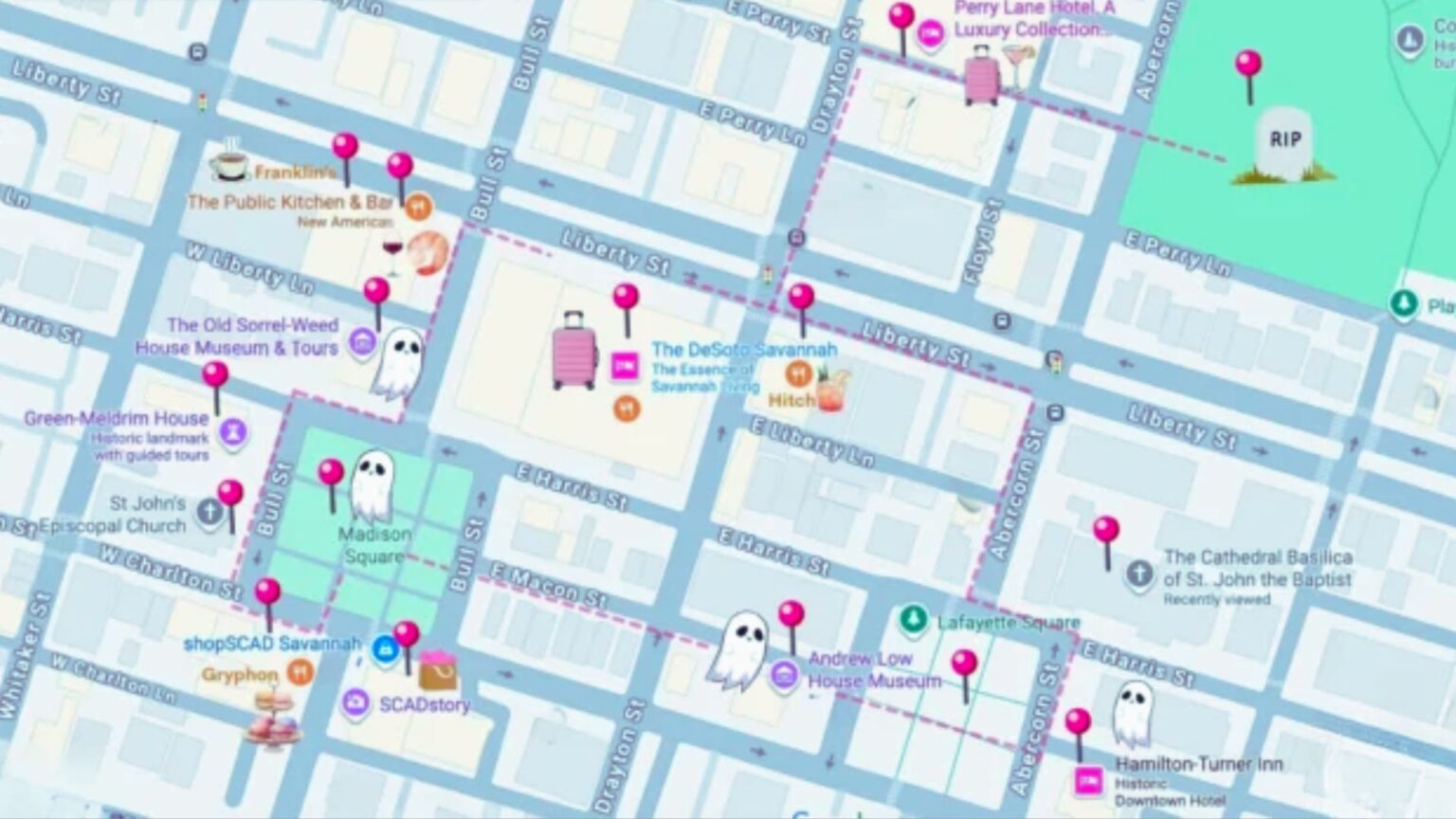 Savannah Walking Tour Map Self Guided Routes Stops Makesavannah