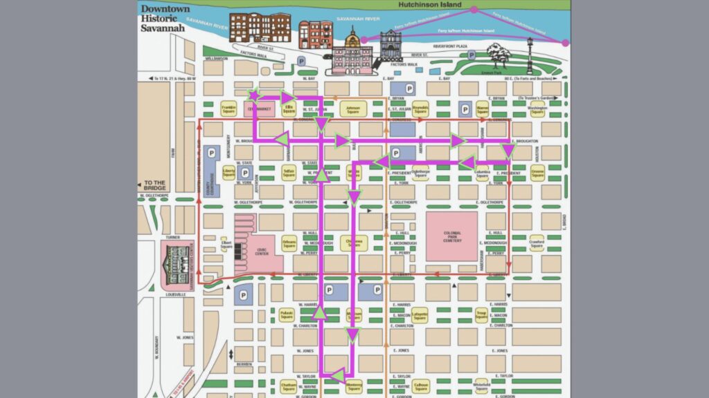 Savannah Walking Tour Map: Self-Guided Routes & Stops - MakeSavannah